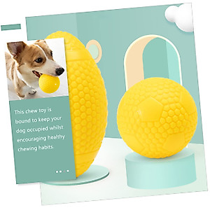 MERRYHAPY 2pcs Pet Toy Ball Dog Molar Toy Dog Soccer Toys Dog Squeaky Balls Dog Squeaky Toys Football Toys for Dog Pet Molar Toys Dog Balls Dog Football Toys Dog Bite Toys Pet Chew Toys