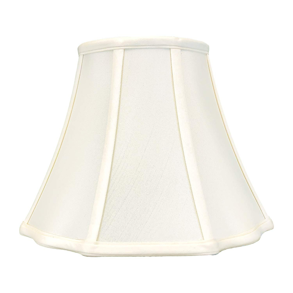 Royal Designs, Inc. BSO-701-16EG Flare Bottom Outside Corner Scallop Basic Lamp Shade, 9 x 16 x 12, Eggshell