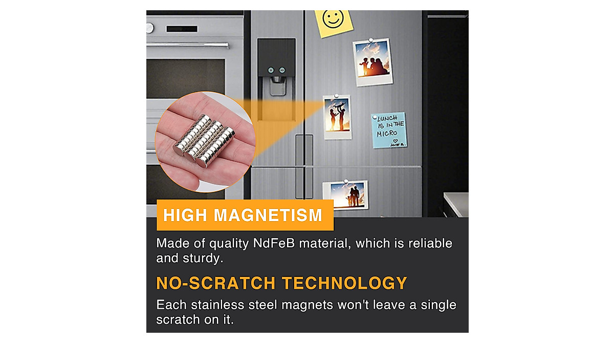 TRYMAG Small Strong Magnets | 50pc Neodymium for DIY & Office