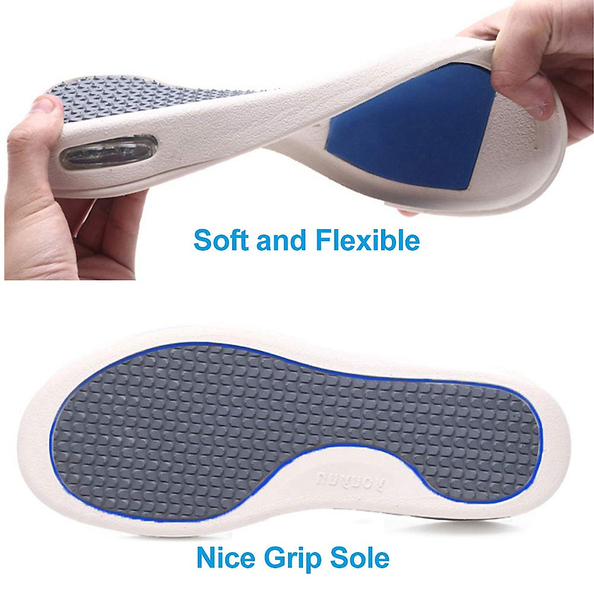 Orthoshoes Women's Diabetic Elderly Shoes Mesh Breathable Walking Sneakers Lightweight Adjustable Easy On and Off Strap Summer Slippers for Swollen Feet, Edema, Foot Pain, Bunions, Black, 8