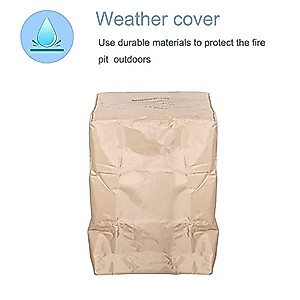 DESwan 18 in. x 25 in. Square Column Outdoor Propane Gas Fire Pit in Greystone, 30,000 BTU Outdoor Fire Pit