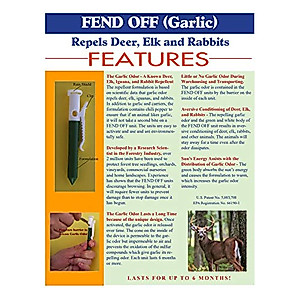 Luster Leaf Products Fend Off DR-50 Deer and Rabbit Repellent Plant Clips, 50pk – Green