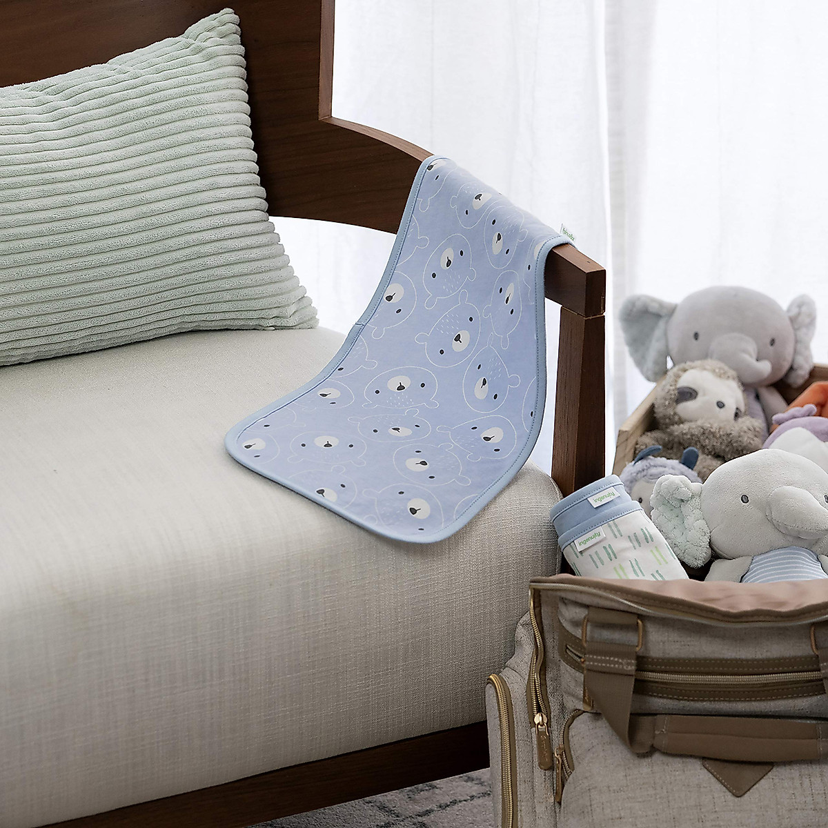 Ingenuity Easy Eater 3-Pack Soft Absorbent 100% Cotton Terry Baby Burp Cloth 19" x 8" - Kodi