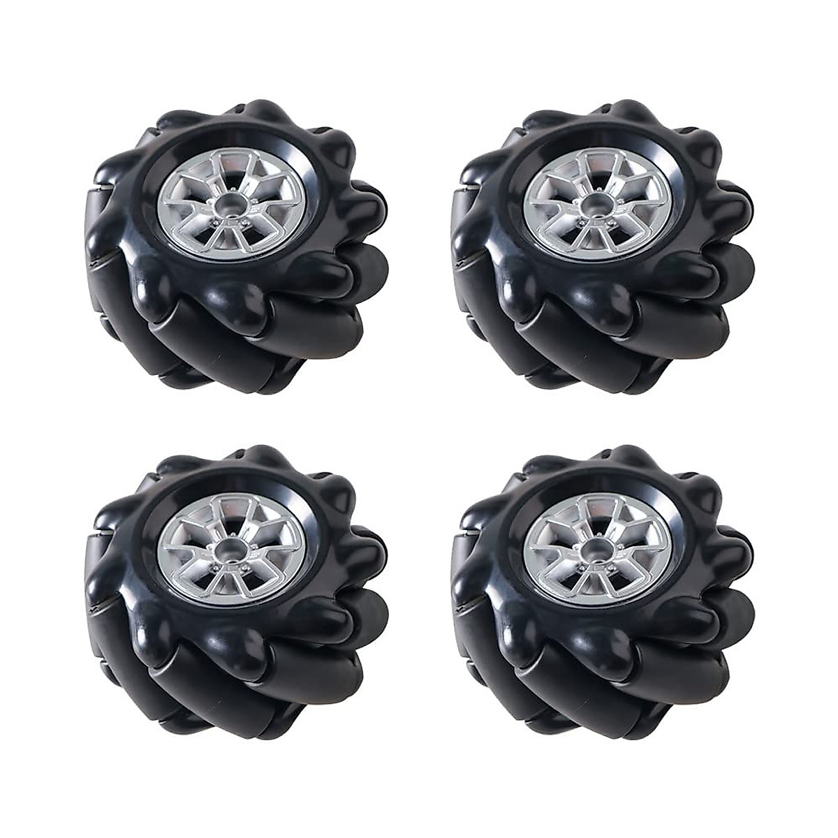 Professional 60mm Mecanum Wheel Car Chassis MC100 for Arduino/Raspberry pi/Micobit, Remote Control 4WD Metal Smart Robot Car Chassis Kit Omnidirectional Wheel with DC TT Motor DIY Toy AI ROS STEAM