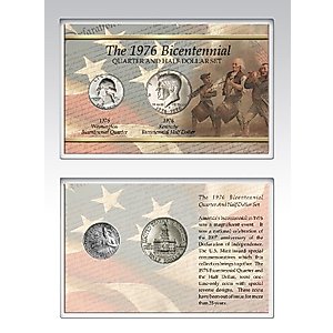 The Matthew Mint 4 Th of July Coin Set (Bicentennial) Half Dollar and Quarter