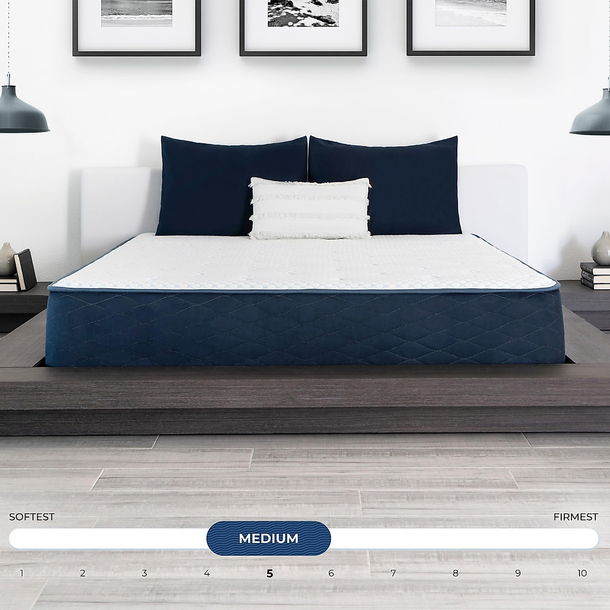 DREAMFOAM Arctic Dreams 10" Hybrid Cooling Gel Mattress with Quick Response Gel Infused Memory Foam, Made in The USA, Twin XL