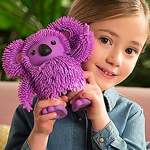 Eolo Jiggly Pets Kids’ Koala The Rubbery Walking Little Bear, Full Body Movement, Dancing, Shaking, Snappy Music, Sound Effects, Fantastic Stretchy Hair, Bright Purple, Ages 4+