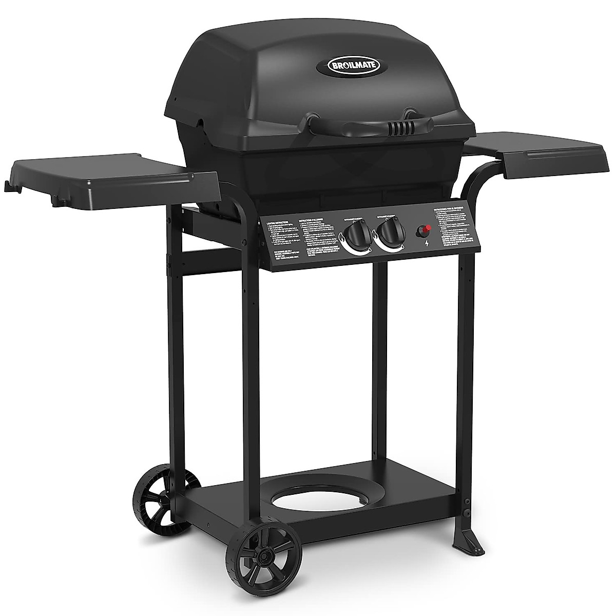 Broil-Mate 2-Burner Propane Gas Grill + Flame King 20lb Propane Tank