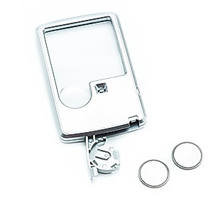 His and Her Pocket Magnifier with Light Bundle - Includes 2 Pocket Magnifying Glasses, Use as 3X Pocket Magnifying Glass with Light, Lighted Magnifying Glass for Reading or 6X Magnifying Lens Loupe