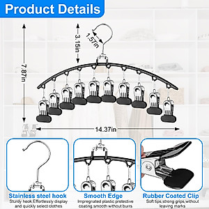 Leggings Organiser for Closet Hanging, Upgraded Duckbill Metal Yoga Leggings Hanger Set of 2 with 15 Clips for 30 Leggings, Space Saving Closet Hanging Organiser for Closet Organisers and Lockers