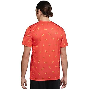 Nike DRI-FIT Printed Training T- Shirt (as1, Alpha, m, Regular, Regular, Red, Medium)
