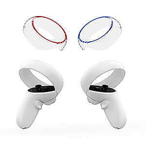 AMVR Halo Controller Protector Accessories for Meta/Oculus Quest 2, Transparent Silicone VR Controller Protector Ring, No Impact on Tracking,Easy to Attach, Soft and Protective Halo Anti-Bumping Cover