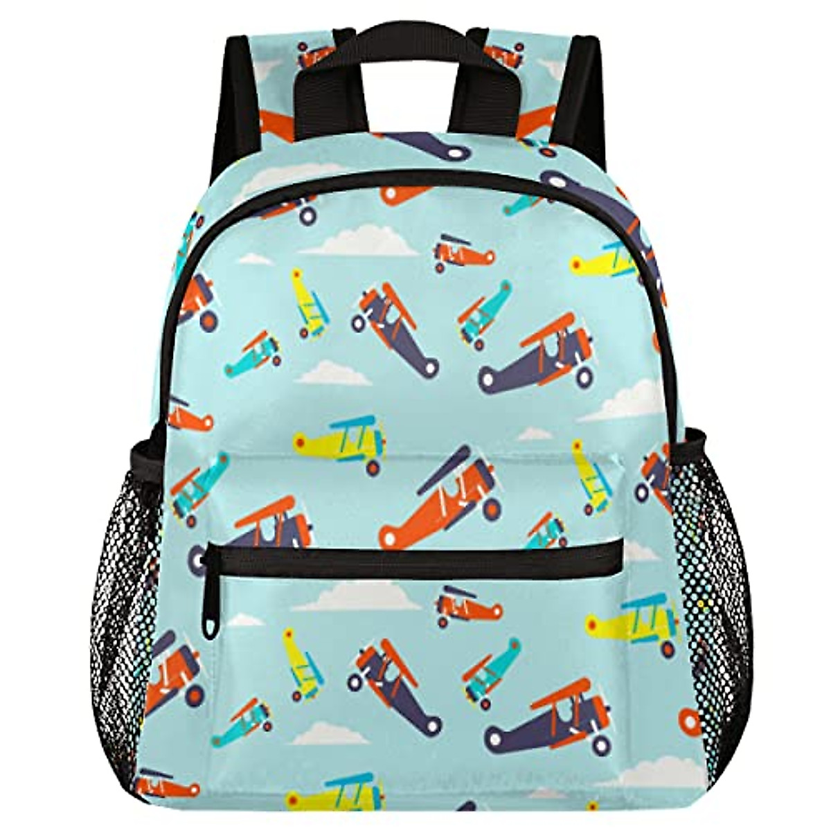 Cartoon Airplane Kids Backpack for Boys Cute Cool Toy Airplane Mini Toddler Backpacks Back to School Bookbag for Nursery Daycare Preschool Kindergarten 12 inch