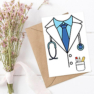 Doctor Card - Medical School Graduation Card - White Coat Ceremony - Doctor thank You - Gift for Him Her
