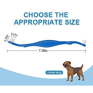 VVHOMIFE Comfort Grip Canine Toothbrush for Small Dogs - Ergonomically Designed for Easy Dental Care of Small Dogs and Cats Canine Teeth Cleaning - S