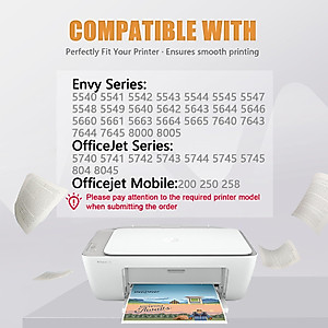 62XL Ink Cartridges Replacement for HP 62 Ink Cartridge Compatible for Envy 5540 5549 5640 5660 7640 7645 OfficeJet 5740 5741 8040 OfficeJet Mobile 250 200 Printers
