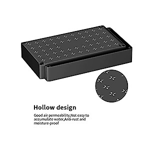 Axbima 2 Tier Under Sink Organizer, Under Bathroom Sink Storage, Under Kitchen Sink Shelf Rack with 2 Hanging Cups & Hooks for Cabinet Countertop Bathroom Laundry Garages (Black)