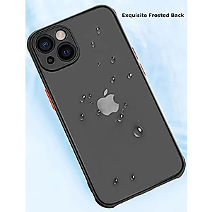 ZEZHOU iPhone 13 Mini Case with Camera Lens Protector, 5.4 inch, Translucent Matte Hard PC Back with Soft Silicone Bumper, Slim Shockproof, Drop Protective Phone case for iPhone 13 Mini, Pine Green