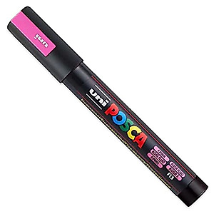 Posca PC-5M Coloured and Fluorescent Markers in Case (Pack of 4)