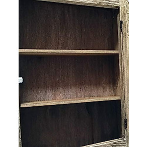 Mission Recessed Medicine Cabinet/White Washed/Solid Wood & Handmade