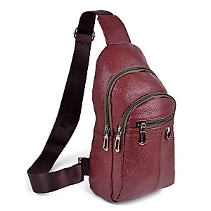 WESTEND Synthetic Leather Crossbody Sling Bag Backpack with Adjustable Strap
