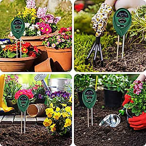 Cookmaster Soil PH Tester, Soil PH Meter, 3-in-1 Plant Moisture Meter, Light and PH Tester Kits, Soil Hygrometer Sensor for Gardening, Farming, Indoor and Outdoor Plants, Soil Test Kit for Garden