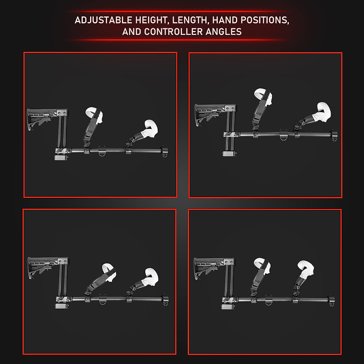 DeadEyeVR Annihilator 2 - VR Magnetic Carbon Fiber Rifle Adapter Stock Controller Attachment Accessory for Virtual Reality (Oculus / G2 - Sling - AR15)