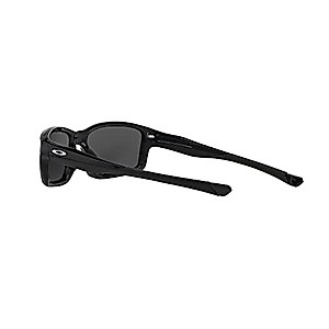 Oakley Men's OO9247 Chainlink Rectangular Sunglasses, Black Ink/Black Iridium Polarized, 57 mm