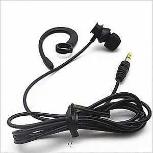 LINHUIPAD Single Side Earbud Headphones Stereo in-Ear Earphone Removable Hook Earphone for PC Smartphones MP3 MP4 Players