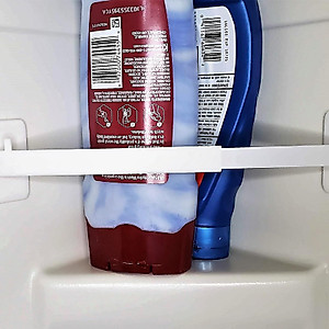 COOLHOOD Bathroom Corner Storage Bar Stick On Shower Shelf Holder Expandable RVs Shower Organizers Rack Corner Wall Shelve Fence Stick On Bathroom Shelf Bathroom Shelves Holder Adjustable Fixing Rod