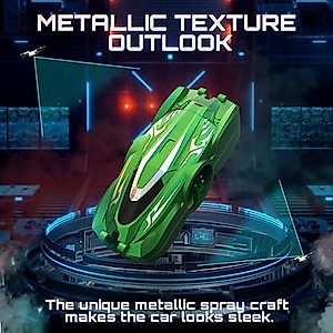 SHARKOOL Remote Control Car | 2.4Ghz Mini RC Cars with Rechargeable Battery, 360° Flips Rotating Double Side Stunt Car | Electric Toy Cars for Kids | Birthday Gift for Boys &amp; Girls-Green