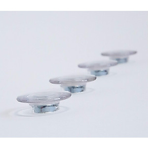 Clear Button Magnets for Glass Boards and Magnetic Whiteboards, Refrigerators, Cabinets - 6 Pack