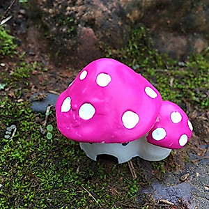 Cabilock 8 Pcs Bonsai Craft Decor Mushroom DIY Craft Mini Decor Table Micro Landscape Decoration Fariy Garden Ornament Resin Crafts Plant Decorations Plants Decor Miniature Supplies