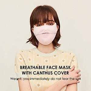 OHRAIN Sun Protection UPF 50+ Face Covers Balaclava Breathable Neck Gaiters for Women Pink