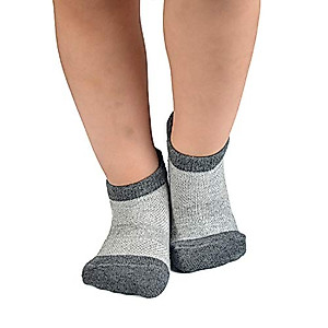 EPEIUS Baby Socks with Grips Cotton Breathable Mesh Infant Girls/Boys Non Slip/Skid Socks for 6-12 Months,12 Pairs Pack,Mixed Color,Black and White and Grey