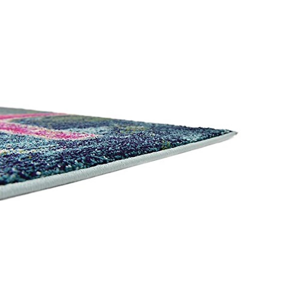 Unique Loom Positano Collection Coastal Modern Bright Colors Starfish Navy Blue Area Rug (8' x 10')