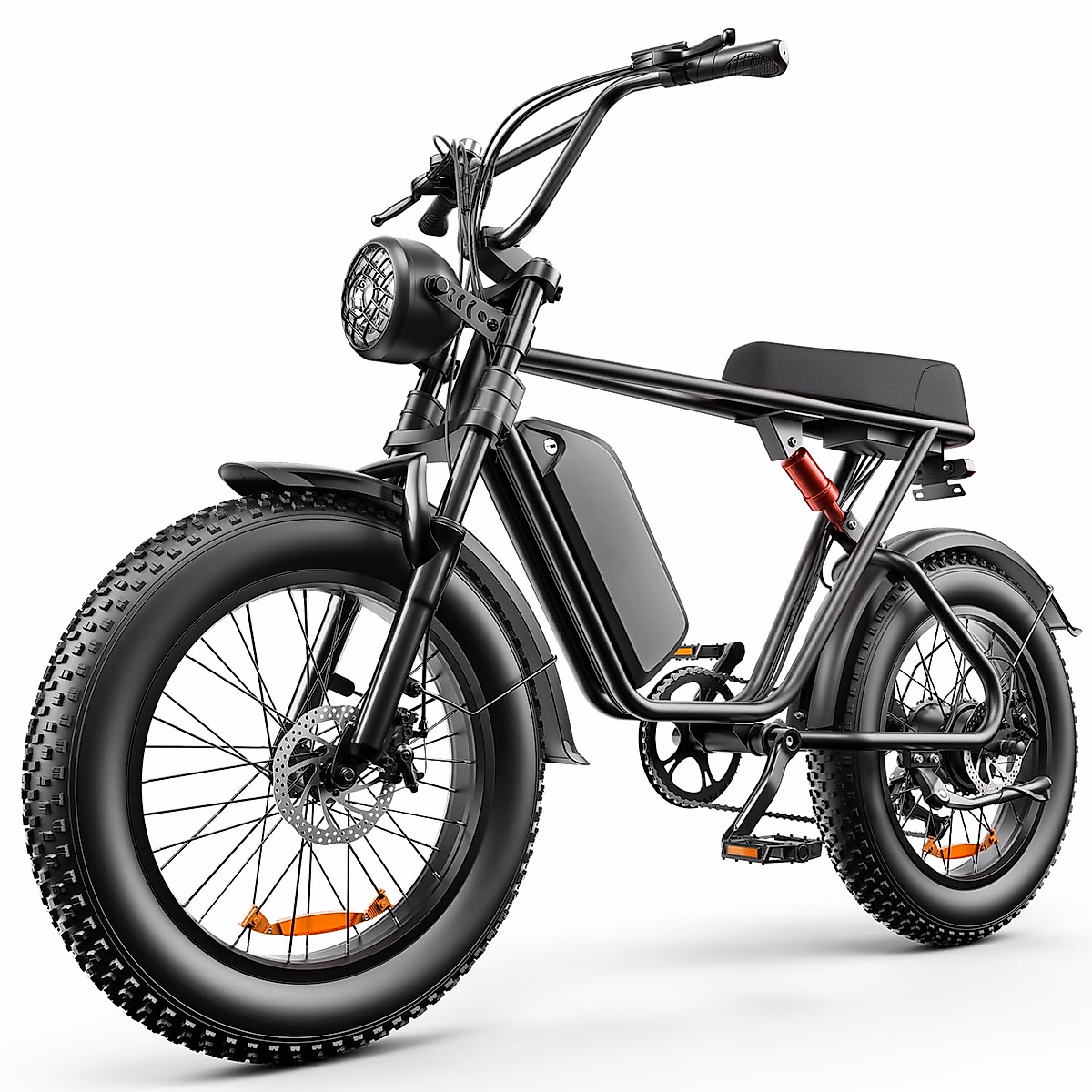 LONG SENG Adult Electric Bike 1000W 35MPH, 48V 20AH Removable Battery Electric Bicycle, 7-Speed eBike 20"x4.0"Adult Electric Bicycle Commuter Electric Bike Passed UL Certification (48V 20AH, Black)