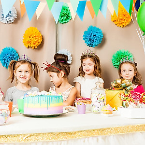 Lovelyshop Pink Gems Rhinestone Tiara, for Little Kid Big Kid Girl Prom Birthday Prinecess Party