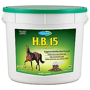 Farnam HB 15 Hoof Supplement, Supports Healthy hoof Growth 7 Pound, 112 Day Supply