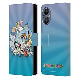 Head Case Designs Officially Licensed Animaniacs Group Graphics Leather Book Wallet Case Cover Compatible with OnePlus Nord N20 5G