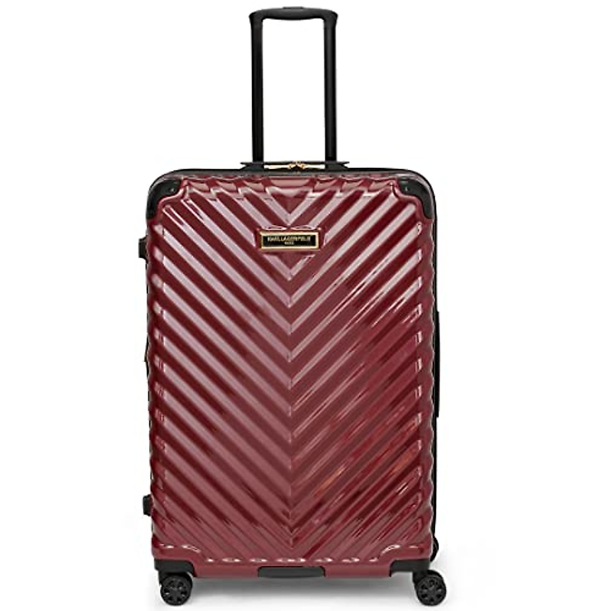 Karl Lagerfeld Paris Women's Suitcase Spinner Wheels Hardside, Burgundy, One Size
