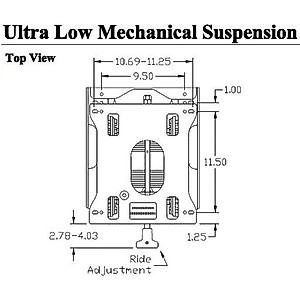 Stevens Lake Parts One New Seat Suspension Fits Universal, Universal Products 737 757 777 797 997, Bad BOY Fits John Deere, Gravely, Hustler, Fits Exmark, Fits Toro Zero Turn