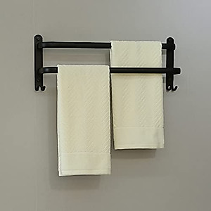 YiLUOMO Beige Hand Towel Set of 2 100% Cotton Ultra Soft Highly Absorbent Terry Striped Hand Towel for Bathroom (13" X 29")