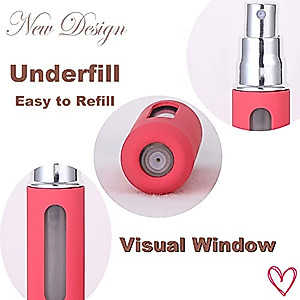KAYZON Portable Mini Refillable Perfume Atomizer - Travel Size Spray Bottles for Women - Underfill Scent Pump Case Travel Fragrance Empty Container Bottom Refill Perfume Bottle for Traveling 5ml