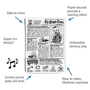People Brain Builders: Baby Newspaper - Crinkly Baby Toy