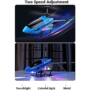 KXKLGWHN Large Remote-Controlled Helicopter, with 4K High-Definition Dual Cameras, 2.4GHz RC Helicopter, One-Button Take-Off/Landing, LED Lights, Height-Keeping Gyroscope, Toys for Boys and Girls