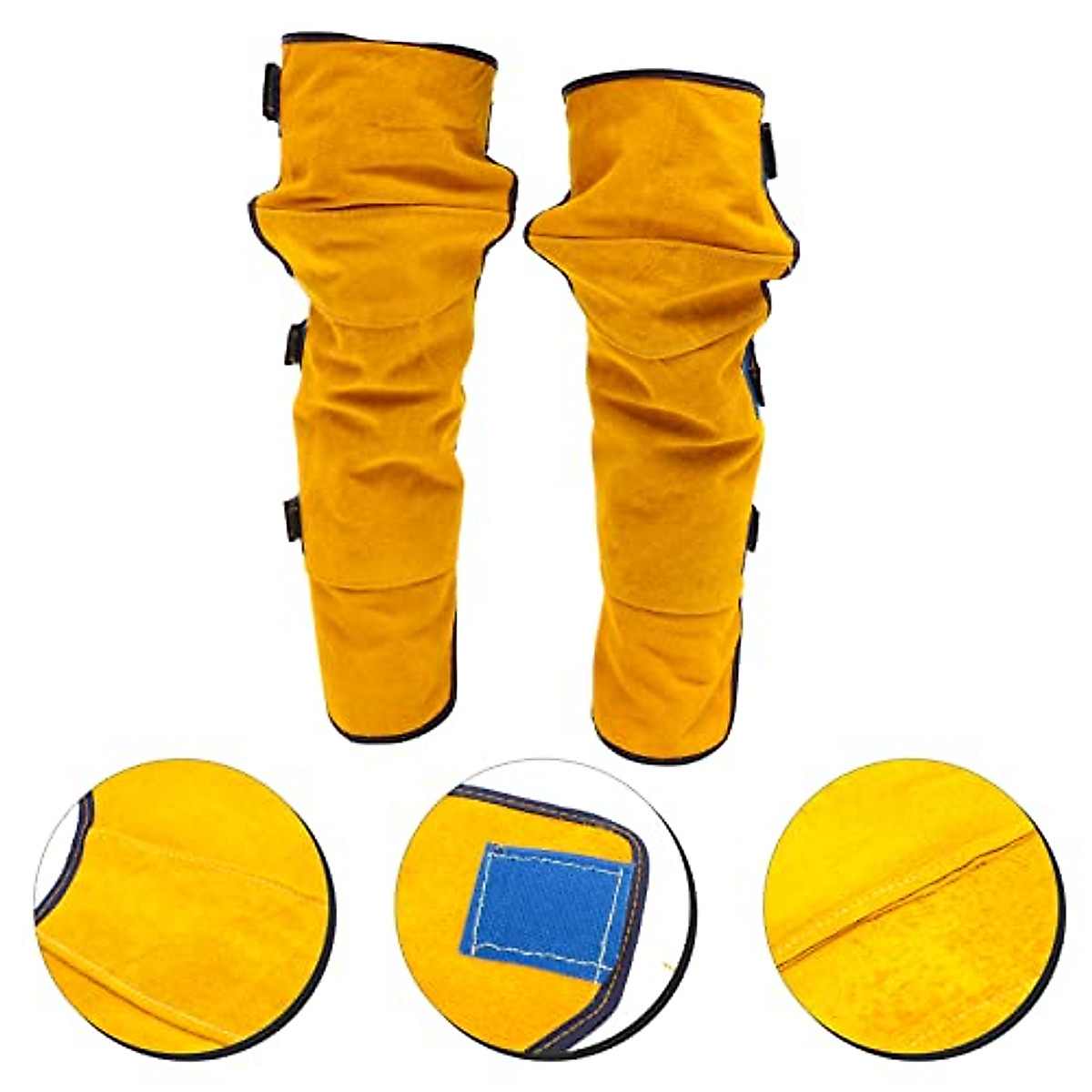 TEHAUX Welding Leg Cover Thicken Knee Pads Abrasion Resistant Welding Spats Leg Cover Sleeve Wraps for Welder Heat Abrasion Resistant Foot Leg Protection