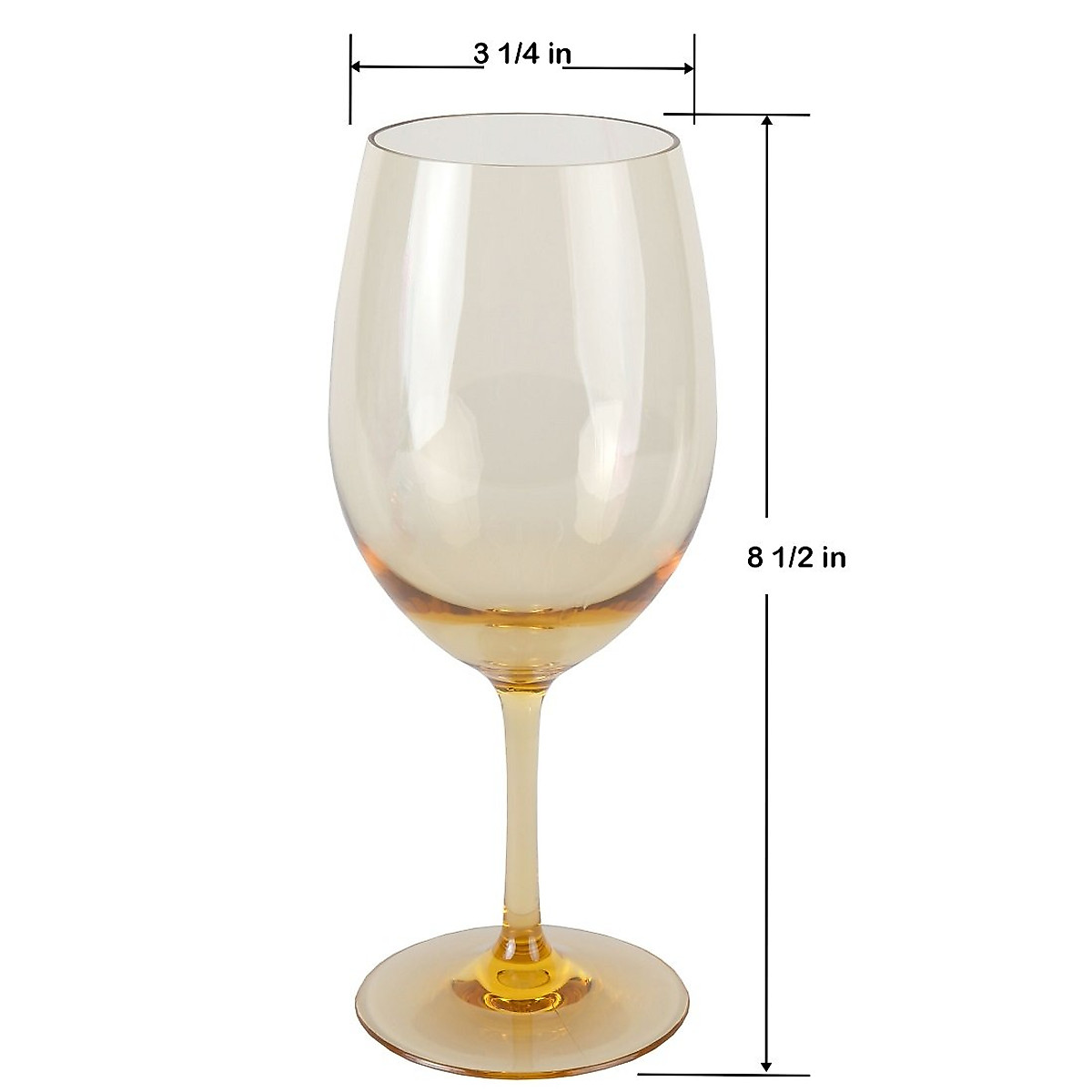 Lily's Home Unbreakable Acrylic Wine Glasses, Made of Shatterproof Tritan Plastic and Ideal for Indoor and Outdoor Use, Reusable (Multi - Light)