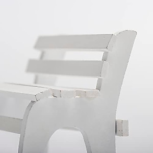 1:6 Scale Miniature Bench Mini Wooden Park Benches Handmade Small Fairy Garden Chair for Crafts Mini House Decoration Photo Props,Pack of 2