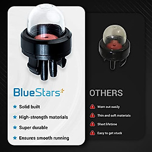 BlueStars 6 Pcs 530047721 503936601 188-512 Primer Bulb - for 2-Cycle Small Engine Poulan PP136 PP136E PP330 Echo Chainsaw Ryobi BP42 Homelite Bolens String Trimmer Leaf Blower 125B 125BX 125BVX